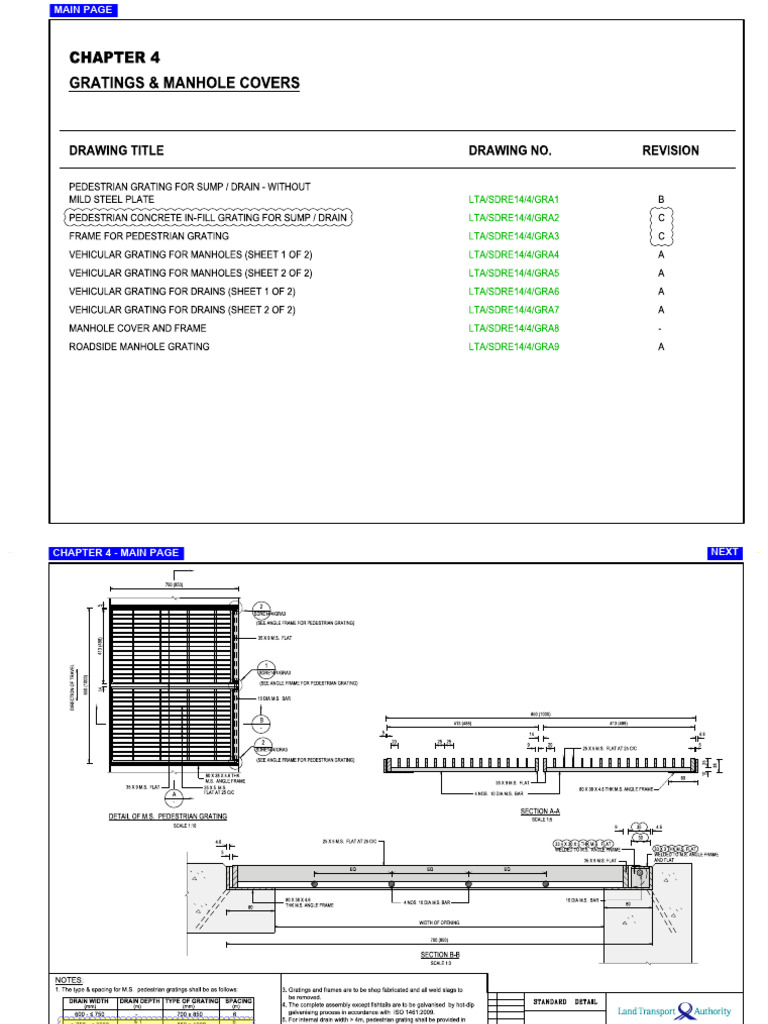 Cover of Manhole According To Land Trabspport Auth | PDF | Building ...