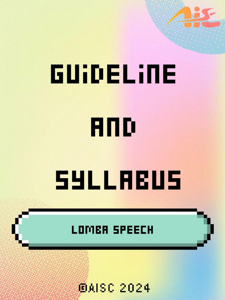 (Akhwat) Speech GUIDELINE AND SYLLABUS SPEECH AISC | PDF