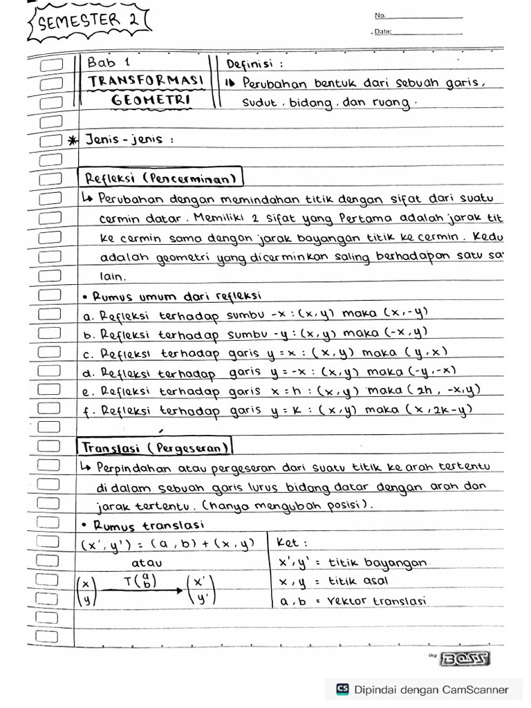 Catatan Sem 2 Matematika Minat Sman 3 Kelas 11 | PDF