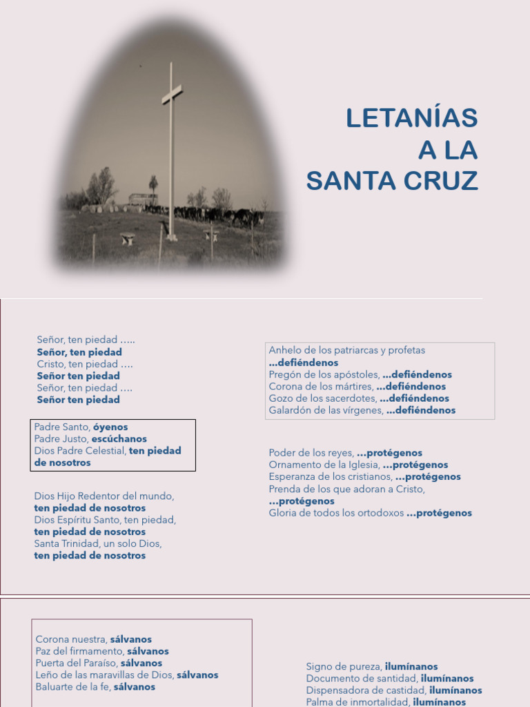 Letanías a la Santa Cruz | PDF | Cristo (título) | Oración