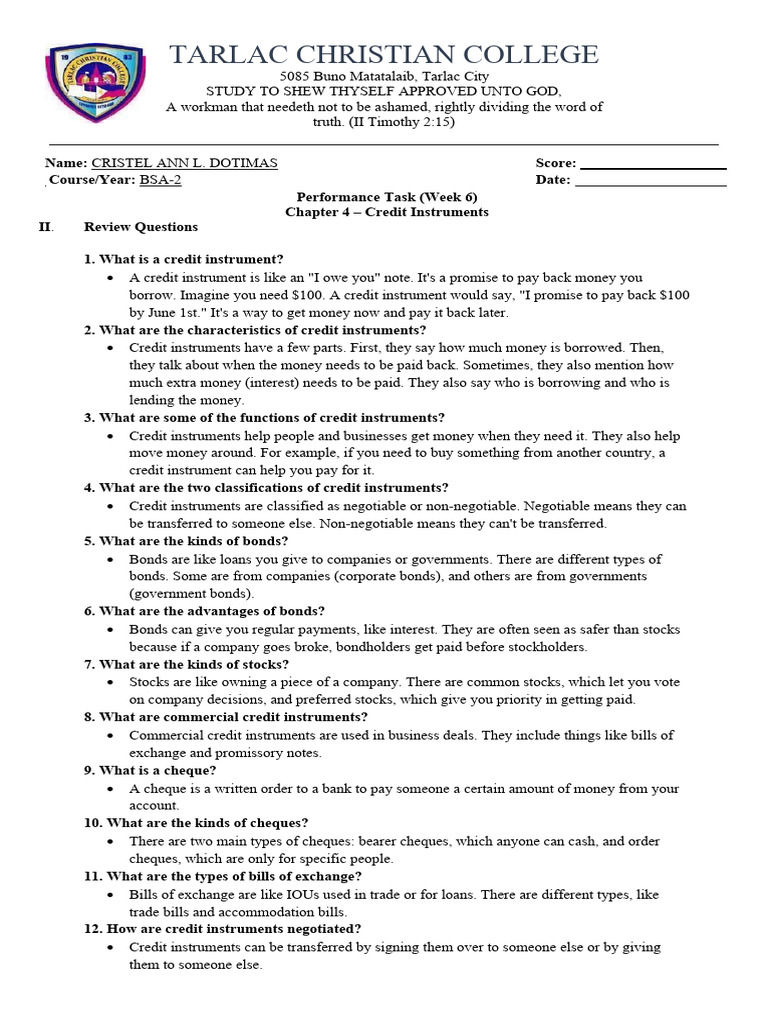 Accounting Information System Performance Task Week 6 | PDF | Cheque | Bonds (Finance)