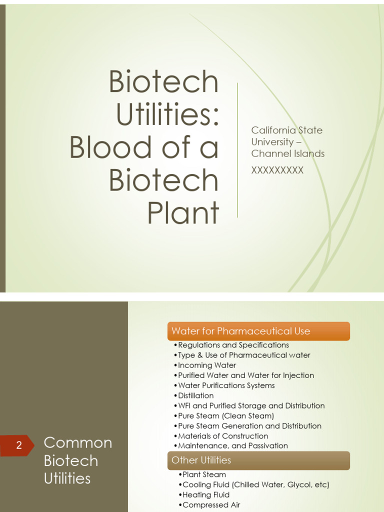 Plant Utilities | PDF | Water | Water Purification