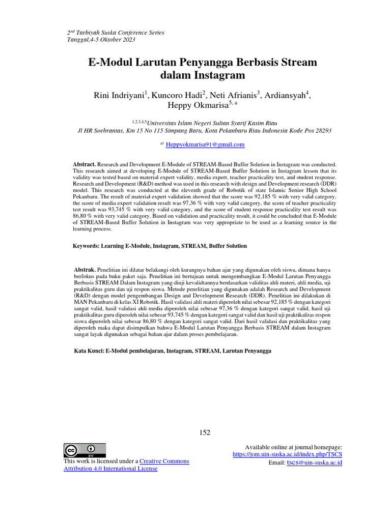 Artikel - E-Modul Larutan Penyangga Berbasis Stream Dalam Instagram (1 ...