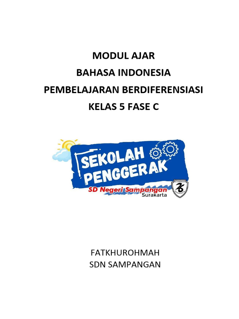 Modul Ajar Pembelajaran Berdiferensiasi | PDF