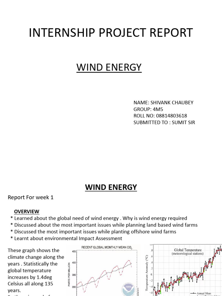 Wind Energy Internship Report | PDF