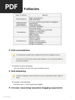 Fallacies Activity and Worksheet | PDF | Fallacy | Logic