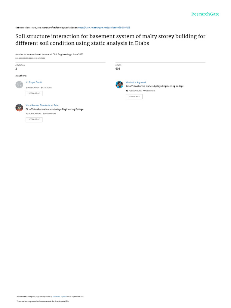 Soil Structure Interaction For Basement System of Malty Storey Building ...