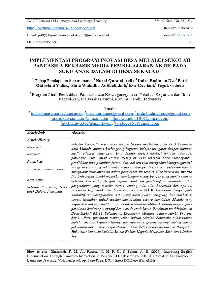 Proide Bahsa Indonesia | PDF