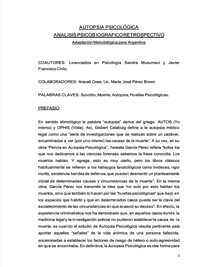 PDF Modelo de Autopsia Psicologica - Compress | PDF | Sicología | Suicidio