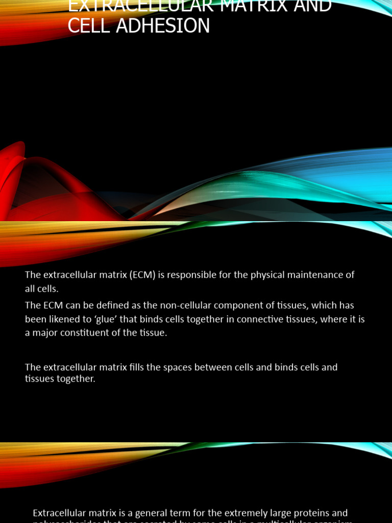 Extracellular-matrix-and-cell-adhesion | PDF