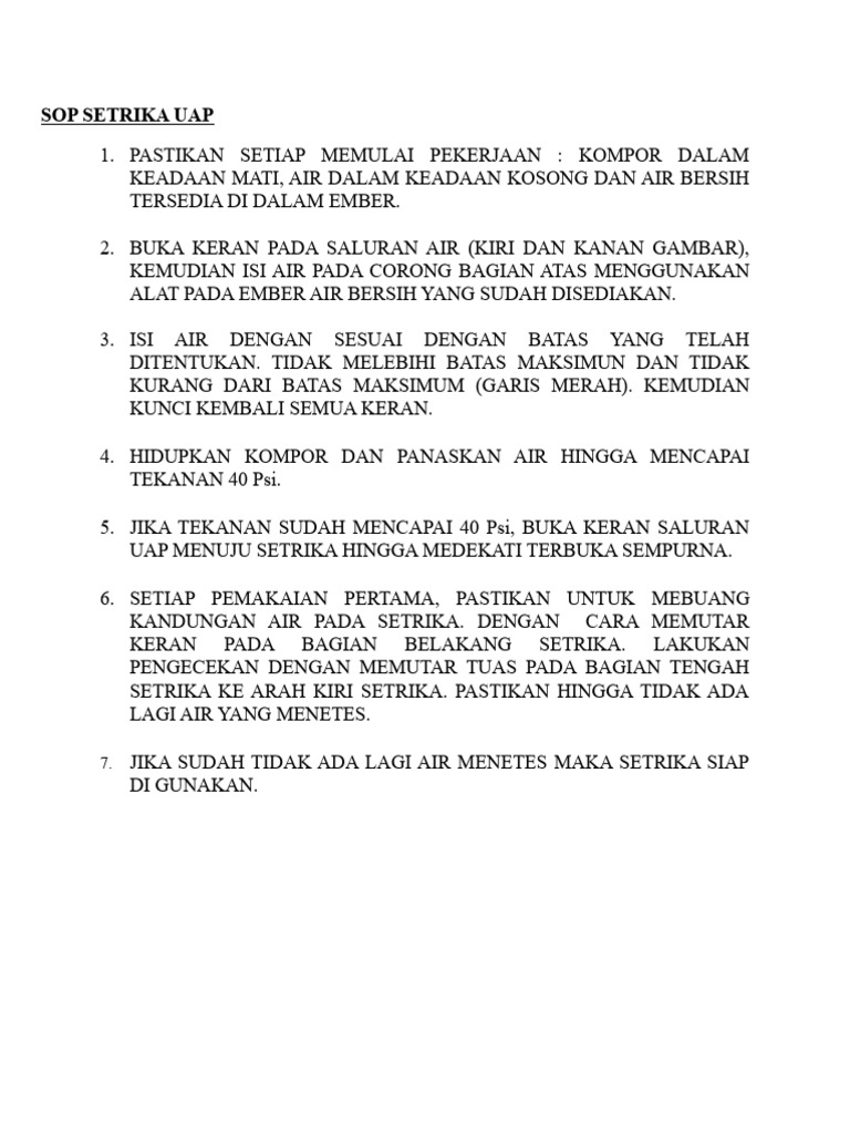 SOP Proses Laundry Lengkap | PDF | Griya & Taman