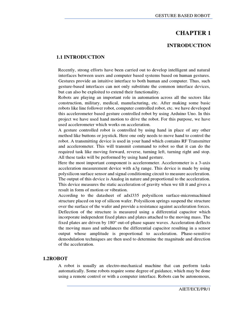 Gesture Based Robot Final | PDF | Modulation | Radio