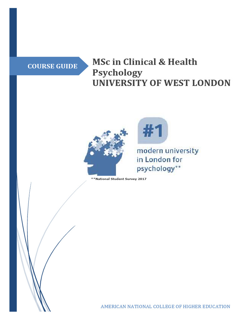 MSC Clinical & Health Psychology Module Details | PDF