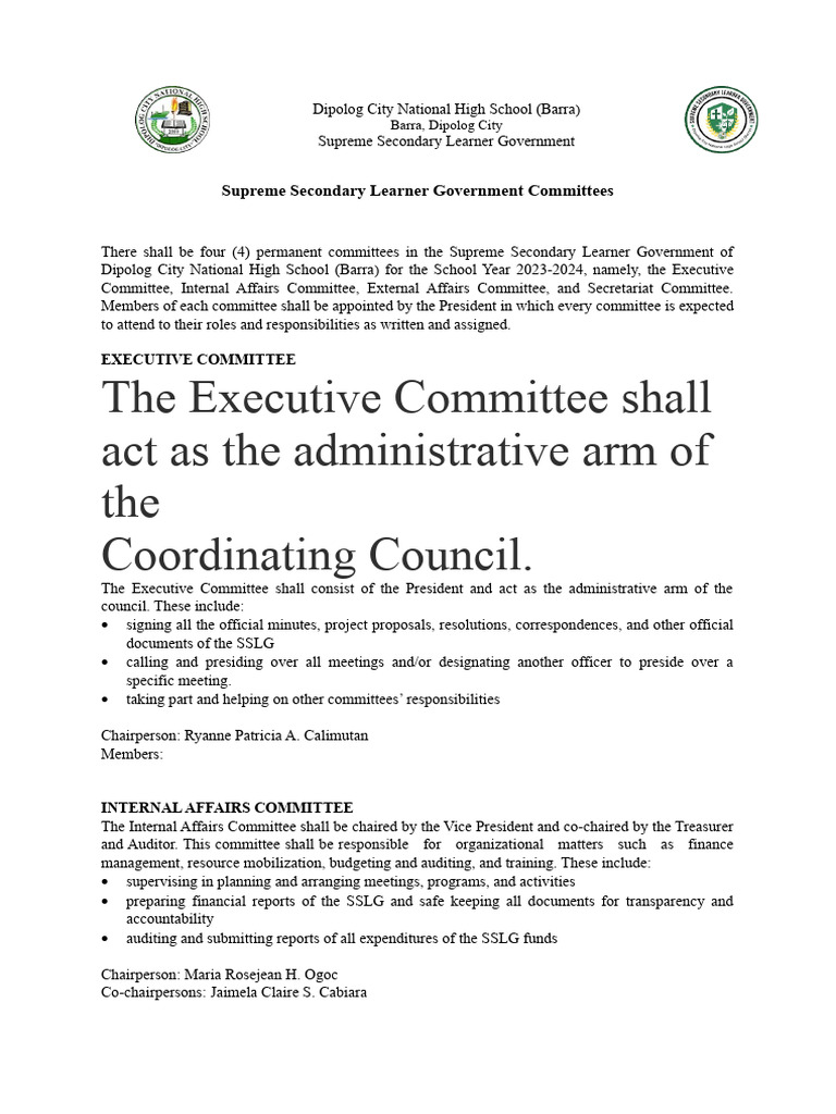 COMMITTEE | PDF | Government | Governance