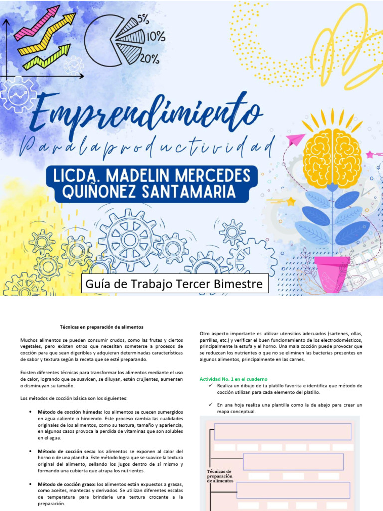 Guía Tercer Bimestre Emprendimiento Segundo Básico | PDF