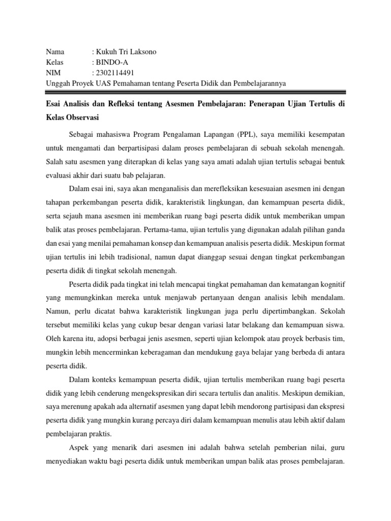 Kukuh Tri Laksono - UAS - PPDP | PDF