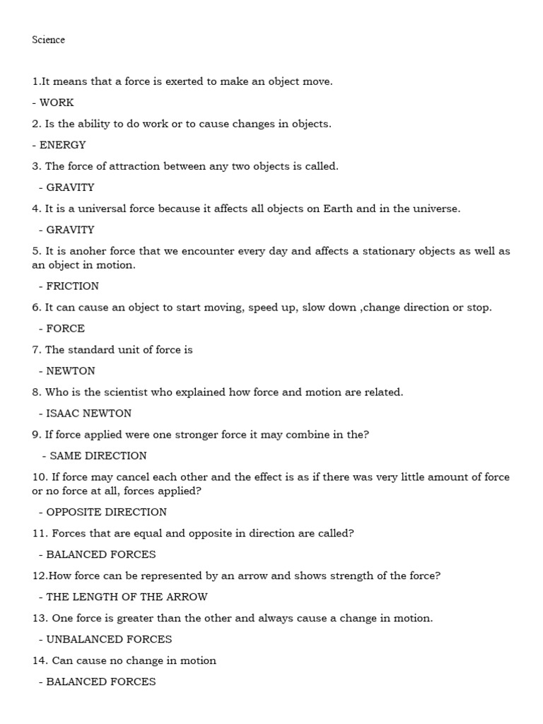 Science 3rd Grading Monthly | PDF | Force | Friction