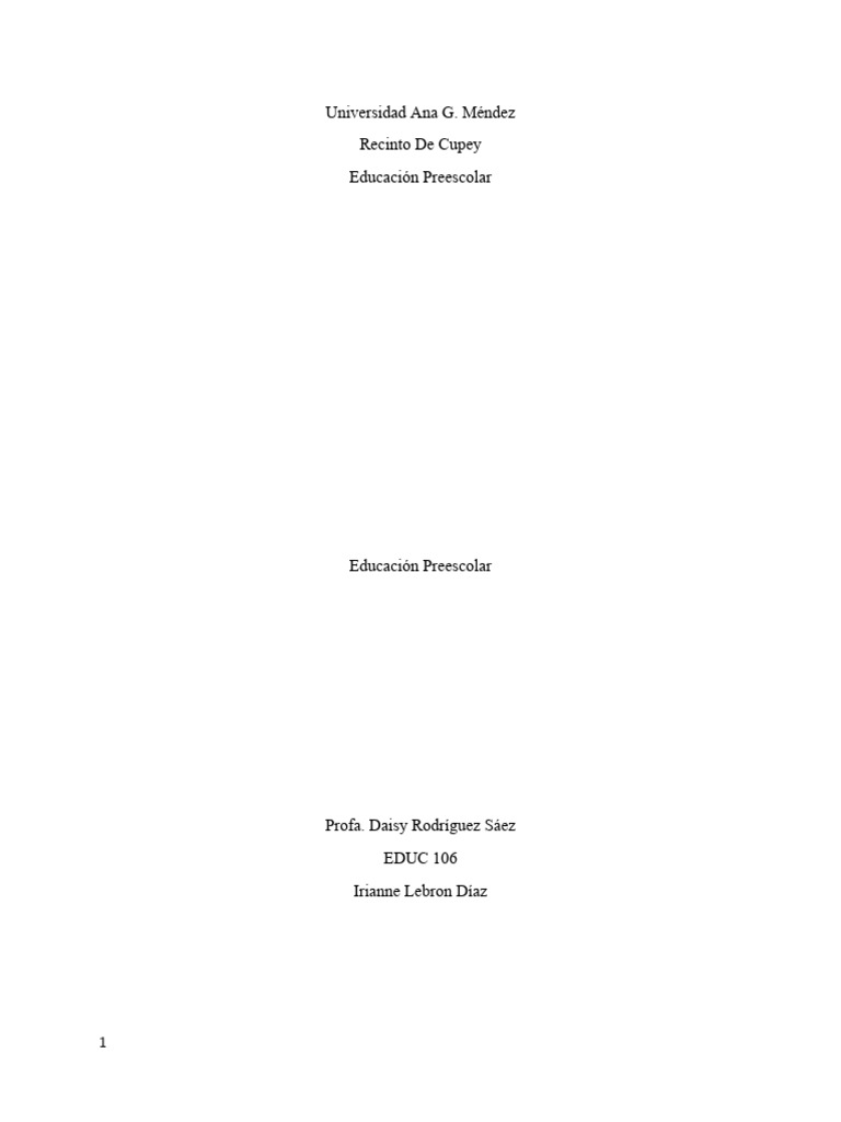 Reseña Crítica Educ 106 | Descargar gratis PDF | Educación de la primera infancia | Cognición