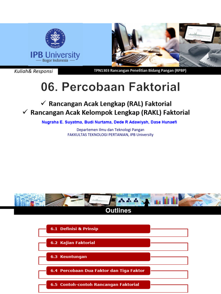 06-07 Rancangan Faktorial | PDF