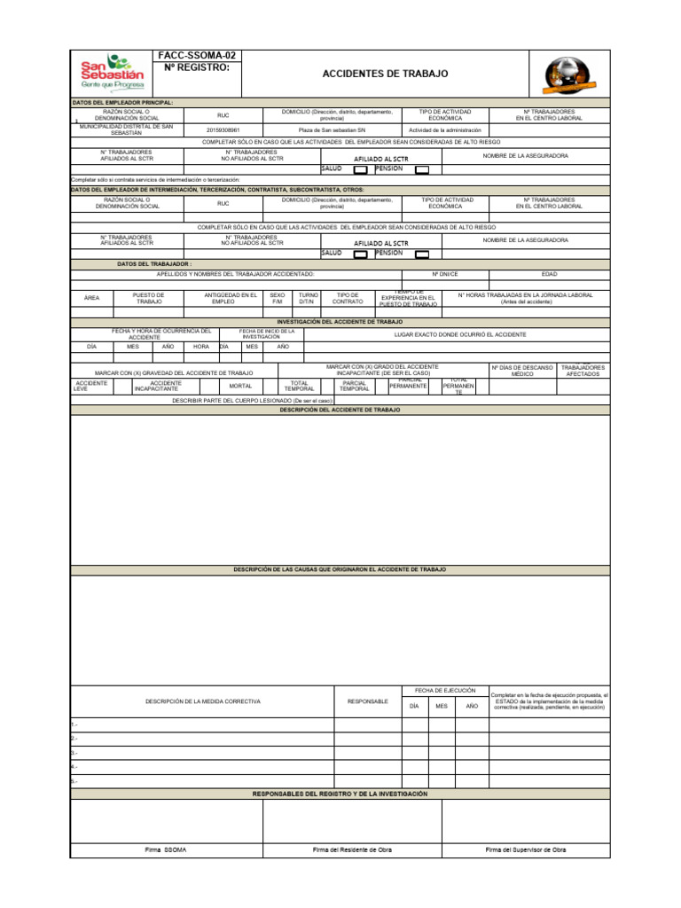 Formatos Obligatorios Segun RM N°050-2013-Tr Modificado | PDF | Outsourcing | Empleo