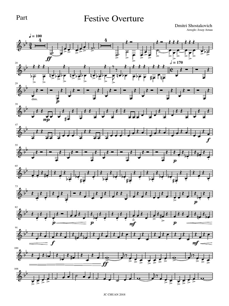 Festive - Overture-Bajo 2 | PDF