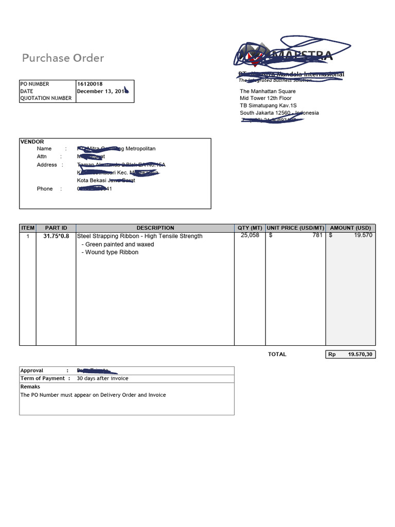 Contoh Purchase Order Import | PDF Contoh Purchase Order Import | PDF