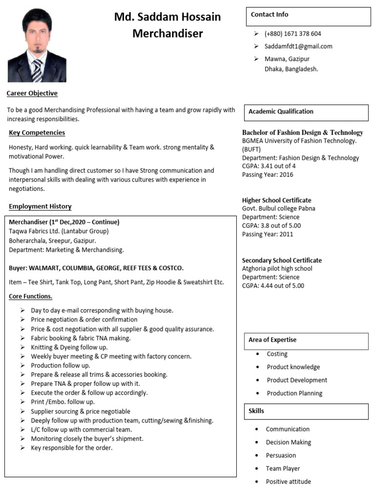 CV of Md. Saddam Hossain-5 | PDF