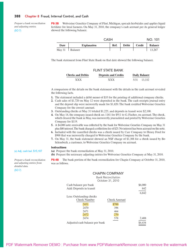 Bank Reconcilation - Problem | Download Free PDF | Banks | Debits And ...