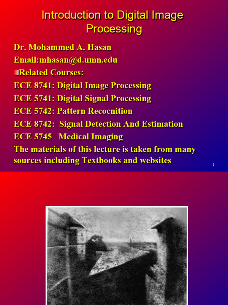 Intro To DIP | PDF | Image Editing | Pixel