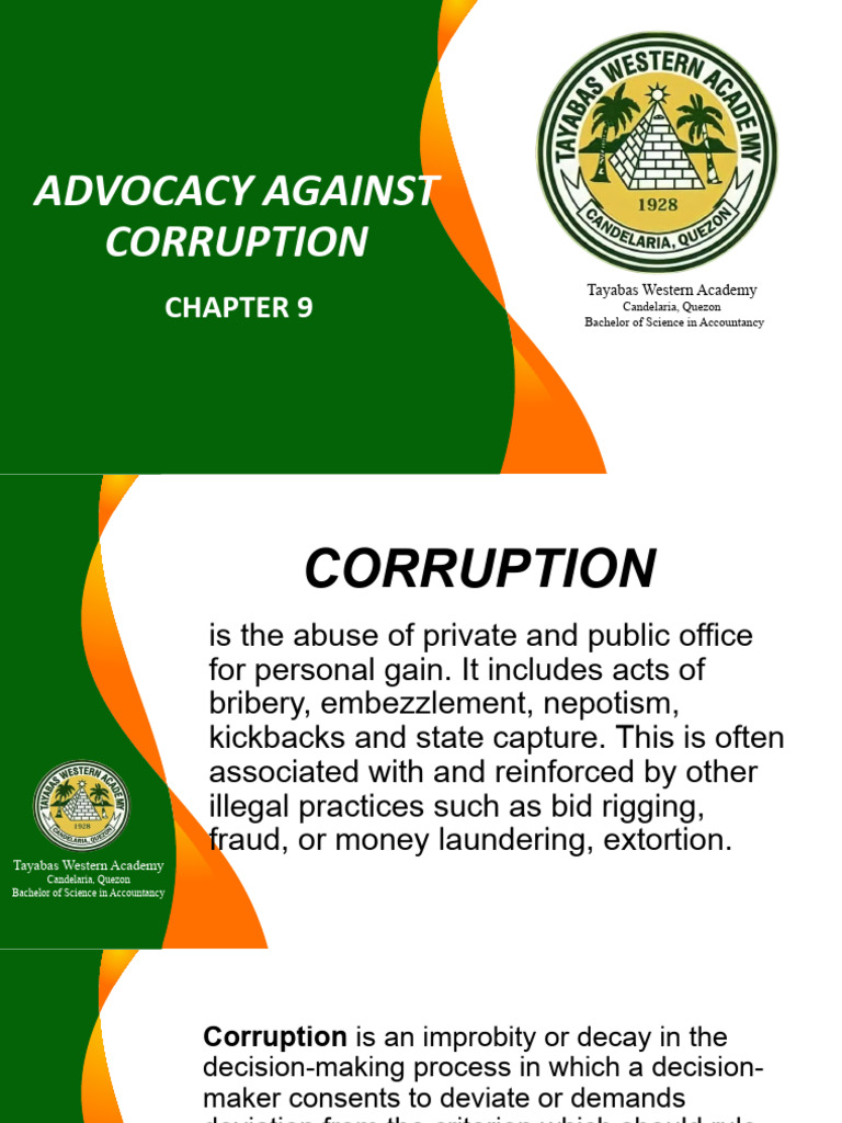 Chapter 9 Advocacy Against Corruption | PDF
