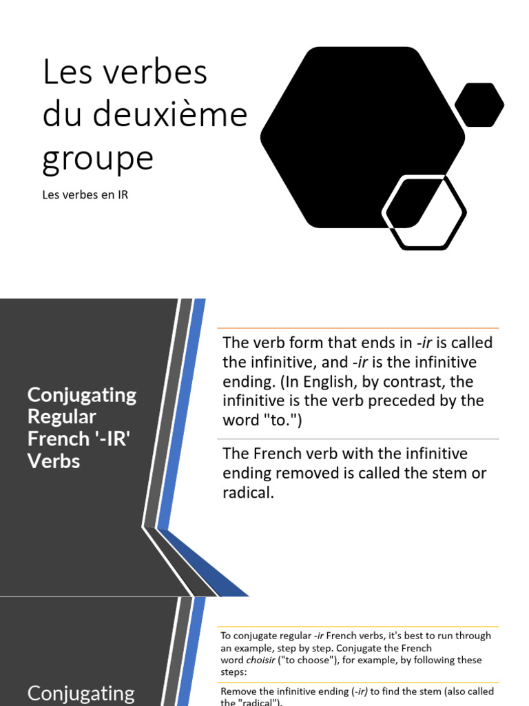 Les Verbes Du Deuxième Groupe | PDF