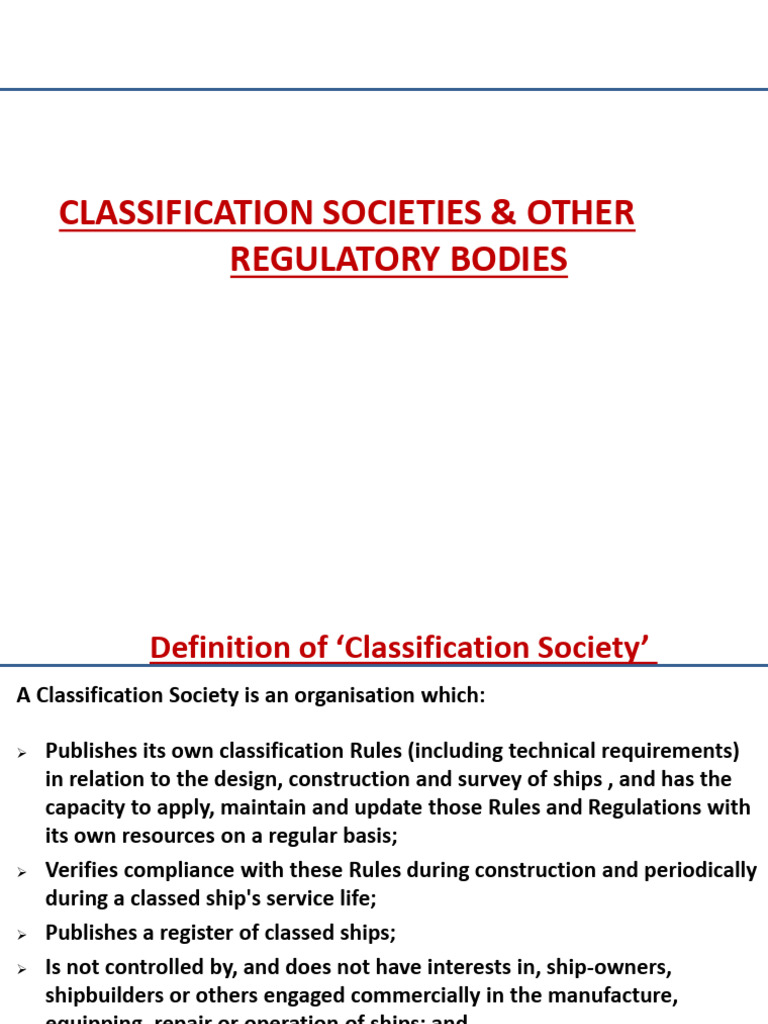 Classification Societies | PDF