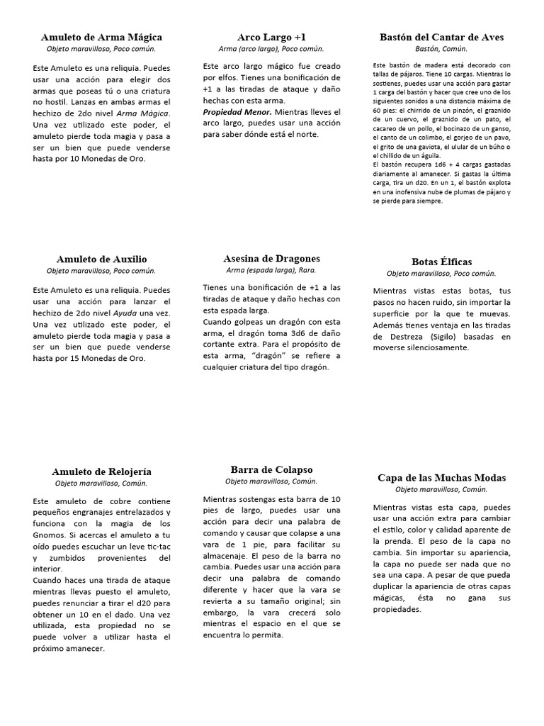 Objetos mágicos | PDF