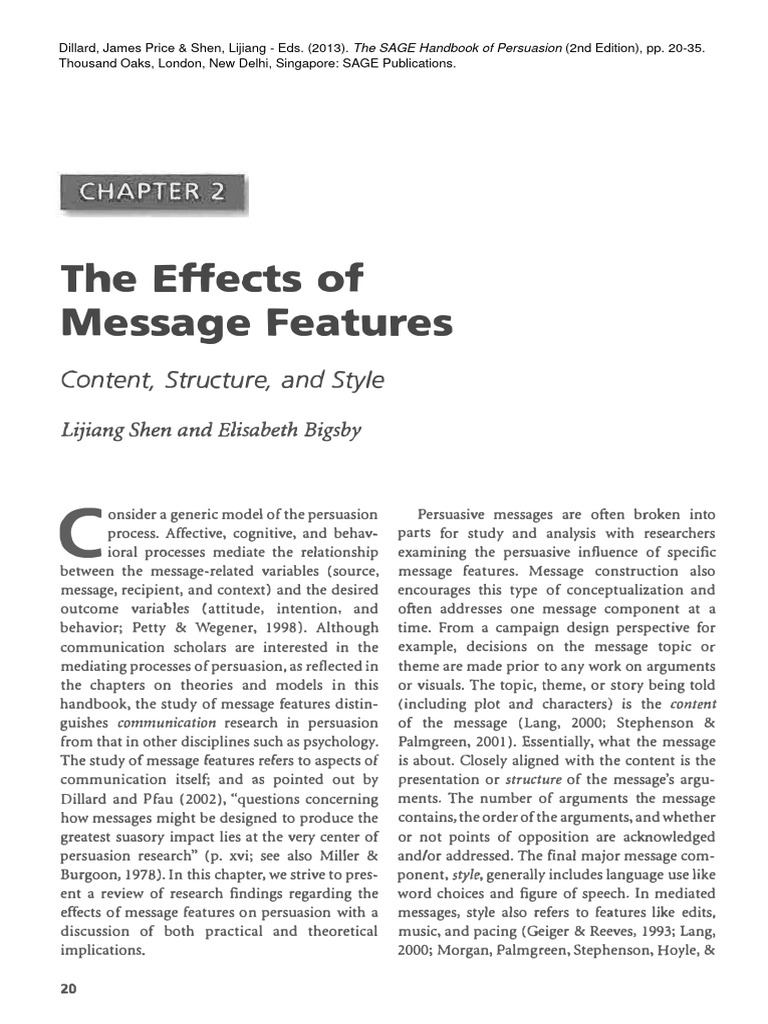 The Effects of Message Features-Shen | PDF