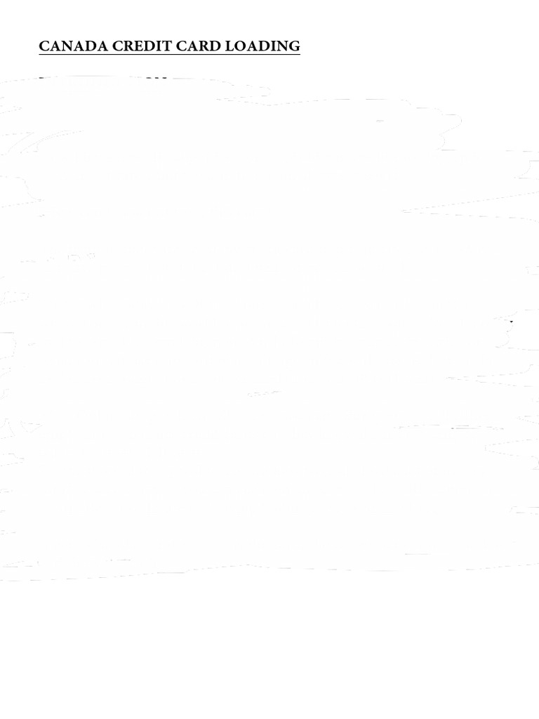 Canada CC Topup | PDF