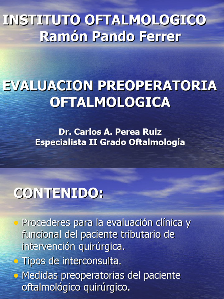 PREOPERATORIO | PDF