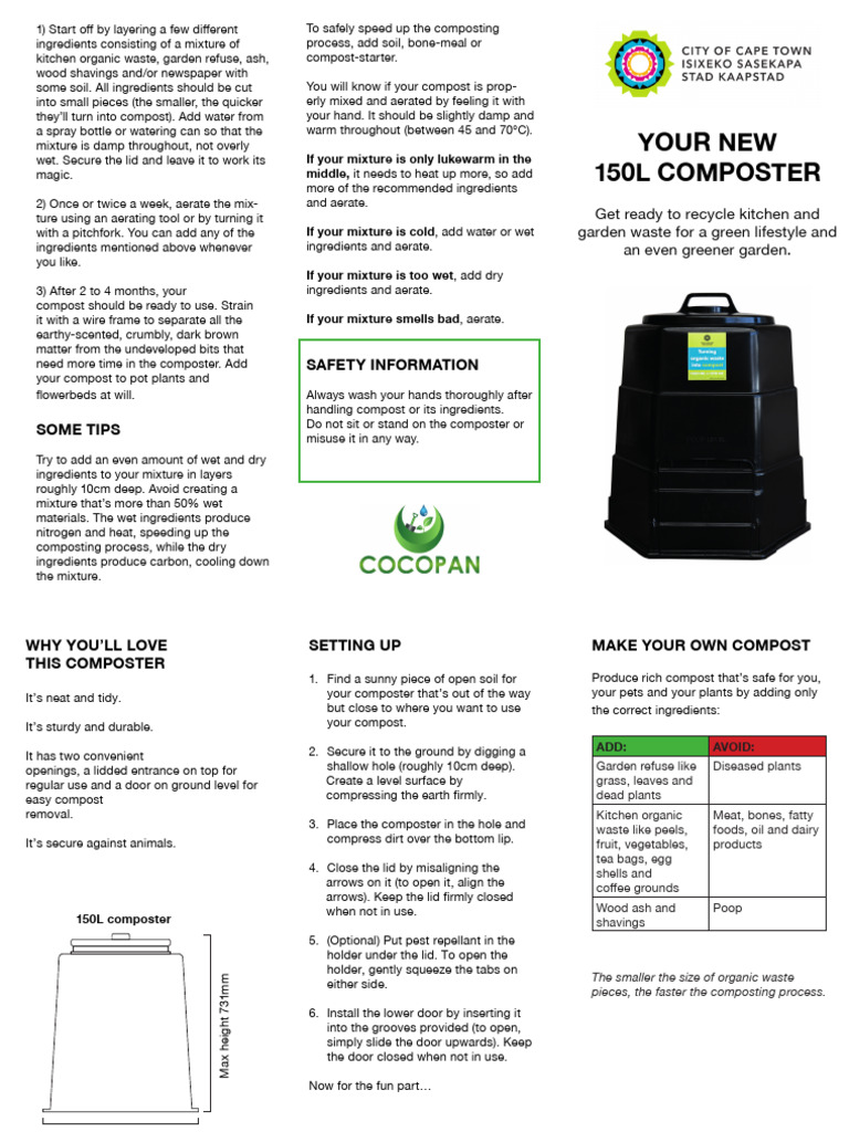 Cocopan Composter Pamphlet | PDF | Compost | Soil