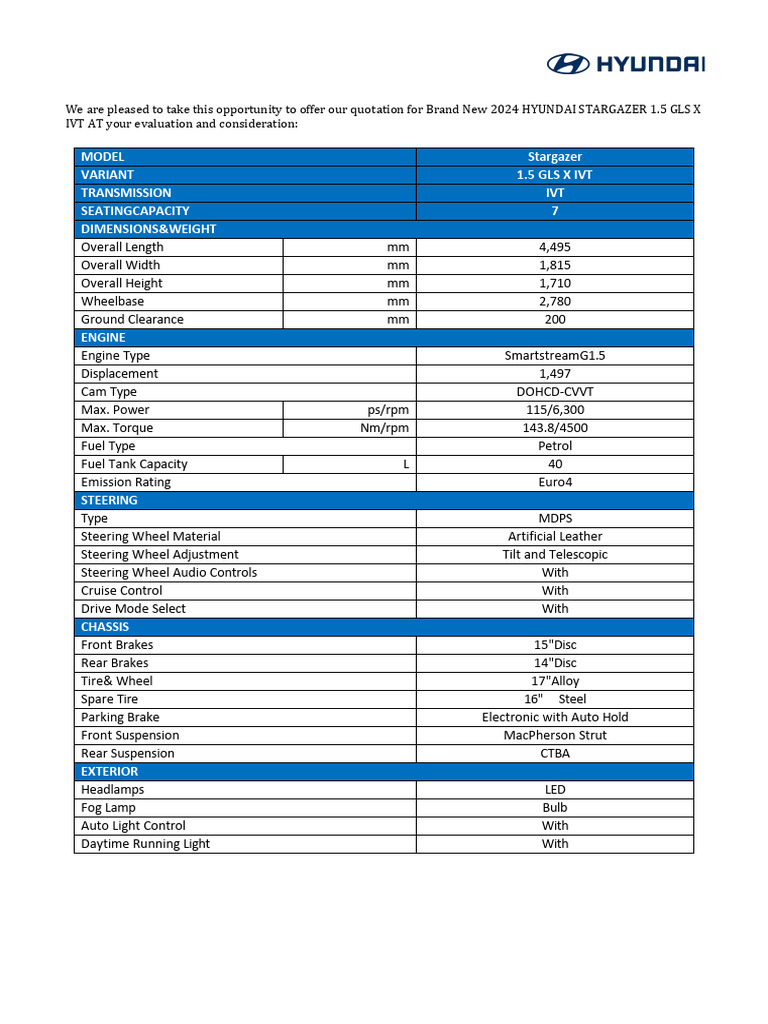 STARGAZER 3 Variant | PDF | Product Introductions | Vehicle Industry