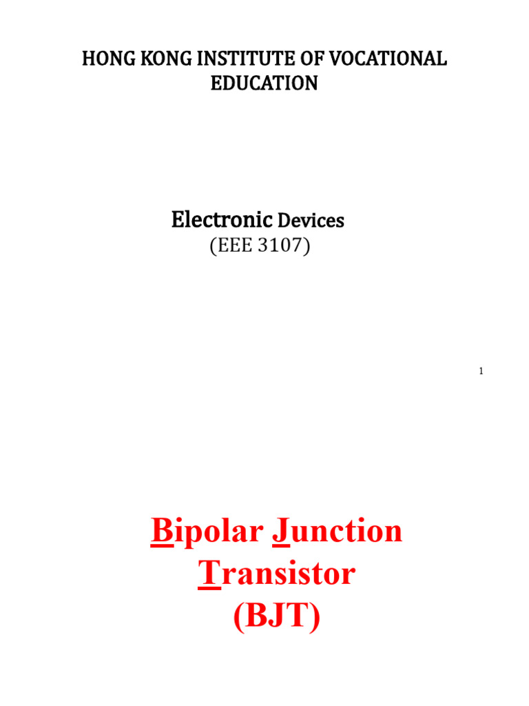 04 Bipolar Junction Transistor | PDF
