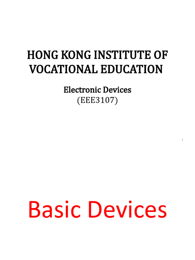 01 Basic Devices | PDF | Inductor | Capacitor