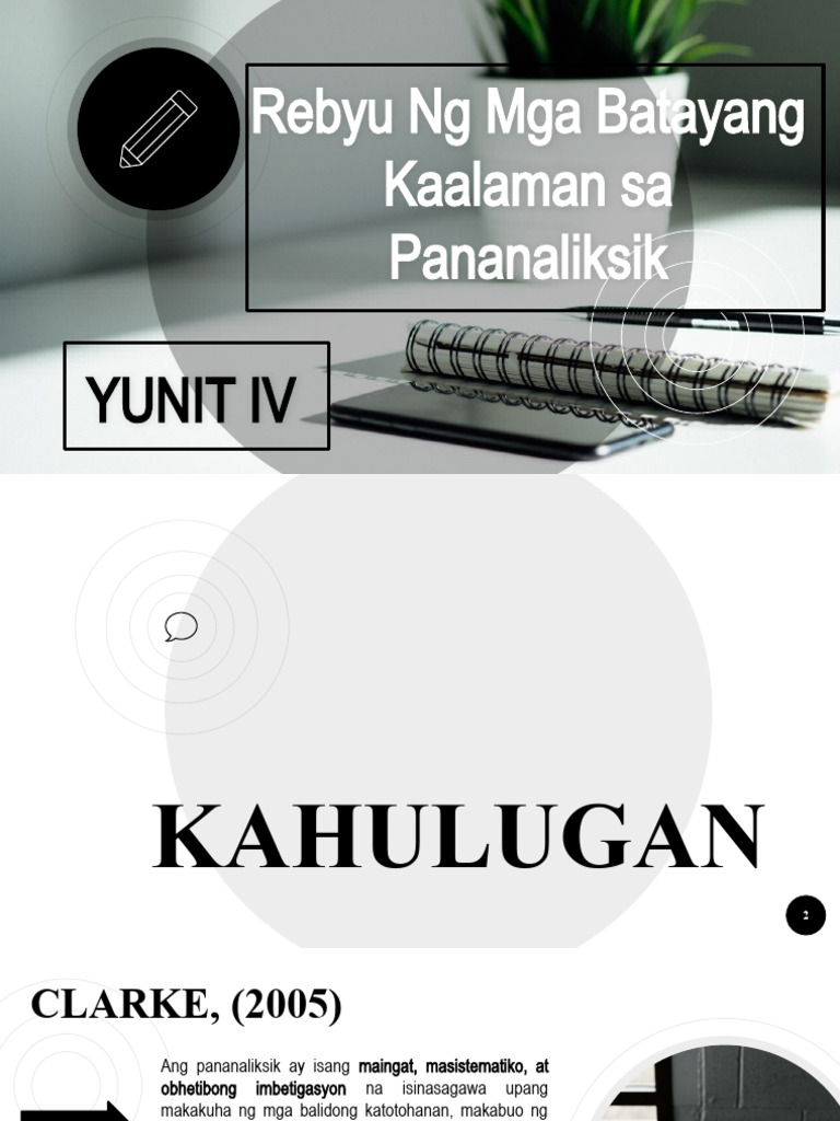 Yunit IV Rebyu NG Batayang Kaalaman Sa Pananaliksik | PDF