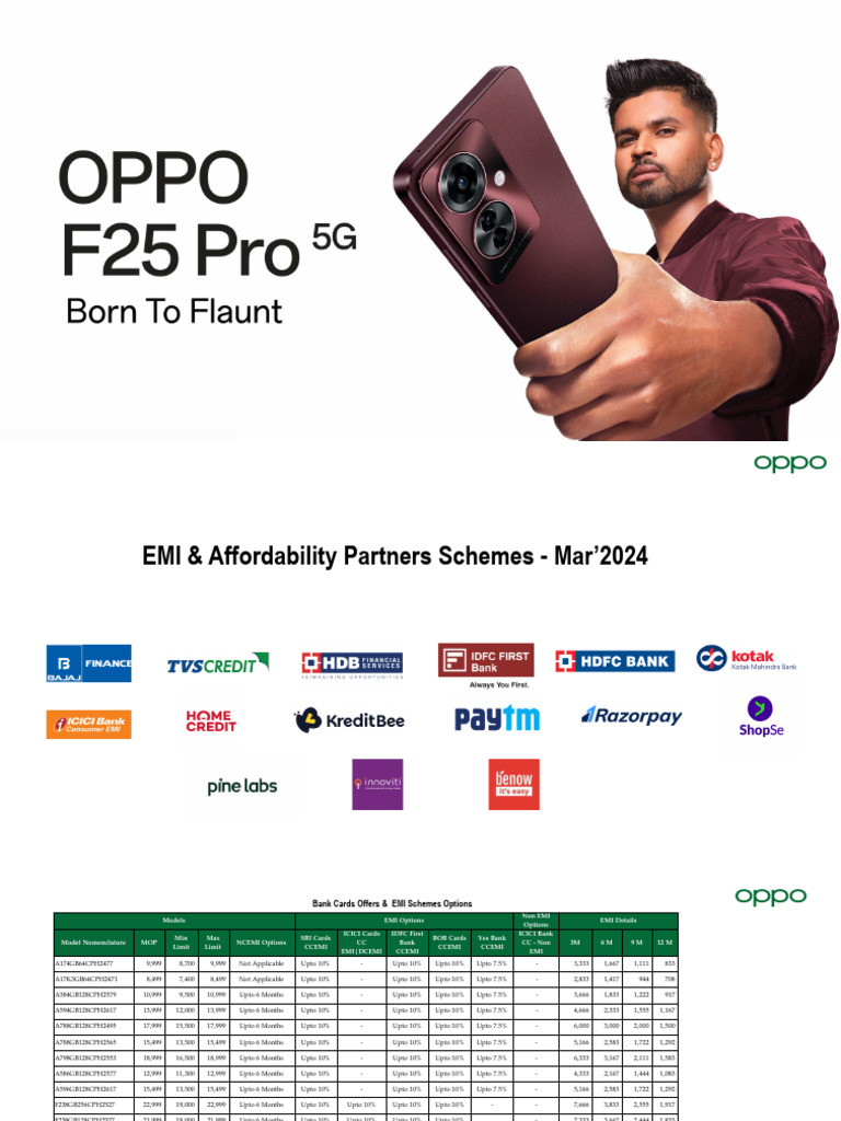 EMI Schemes & Offers Mar'2024 FV1 | PDF | Credit Card | Mobile Phones