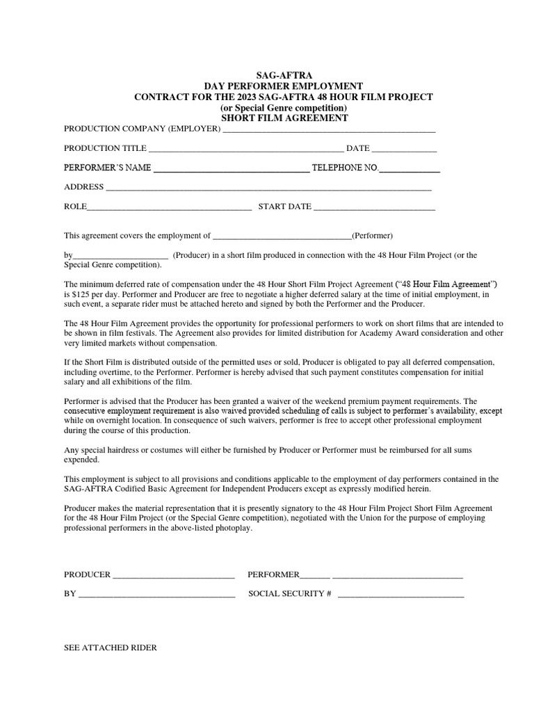 Sag Employment Contract | PDF | Salary | Employment