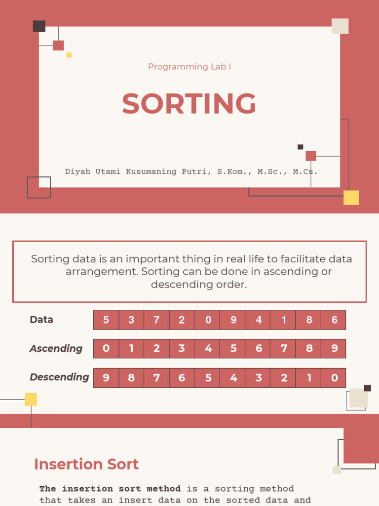 9 Sorting - English | PDF | Computer Programming | Programming Paradigms