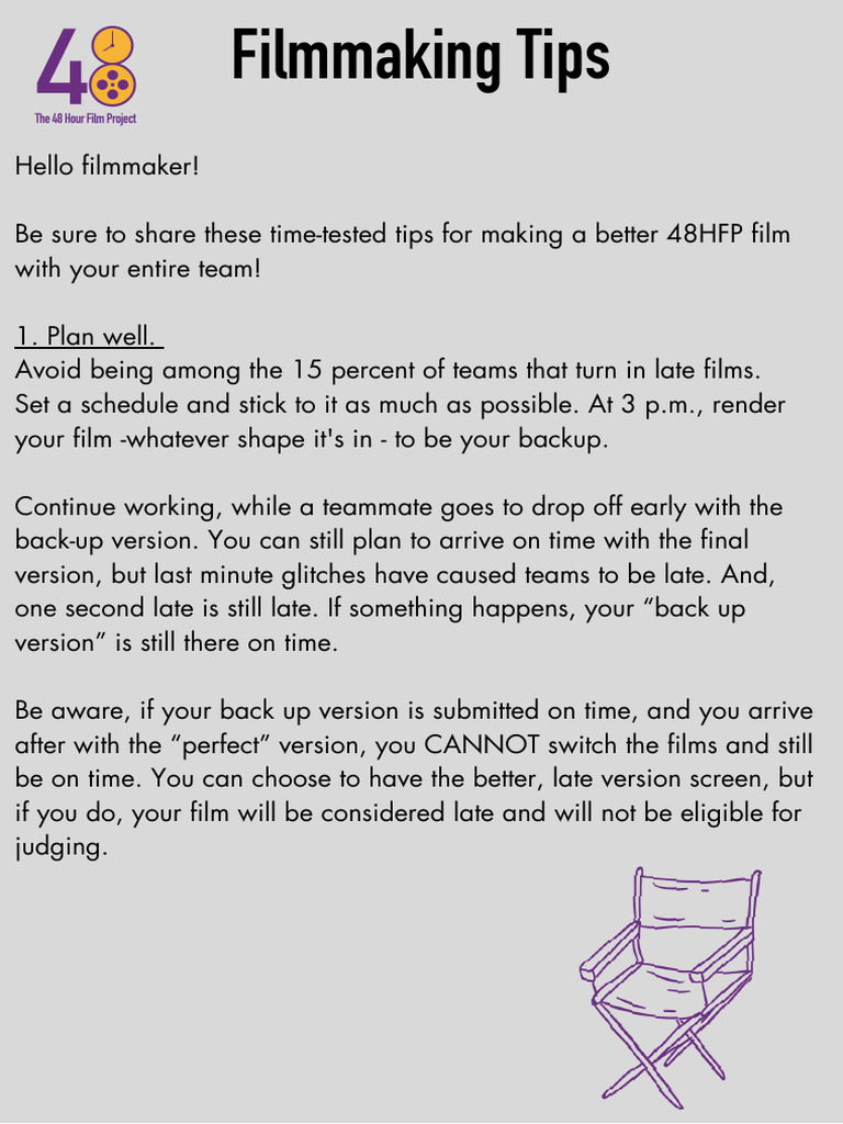 Filmmaker Filmmaking Tips - en | PDF | Games & Activities