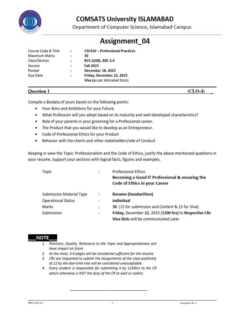 Assignment 04 F23 CS2AB SE2&4 | PDF