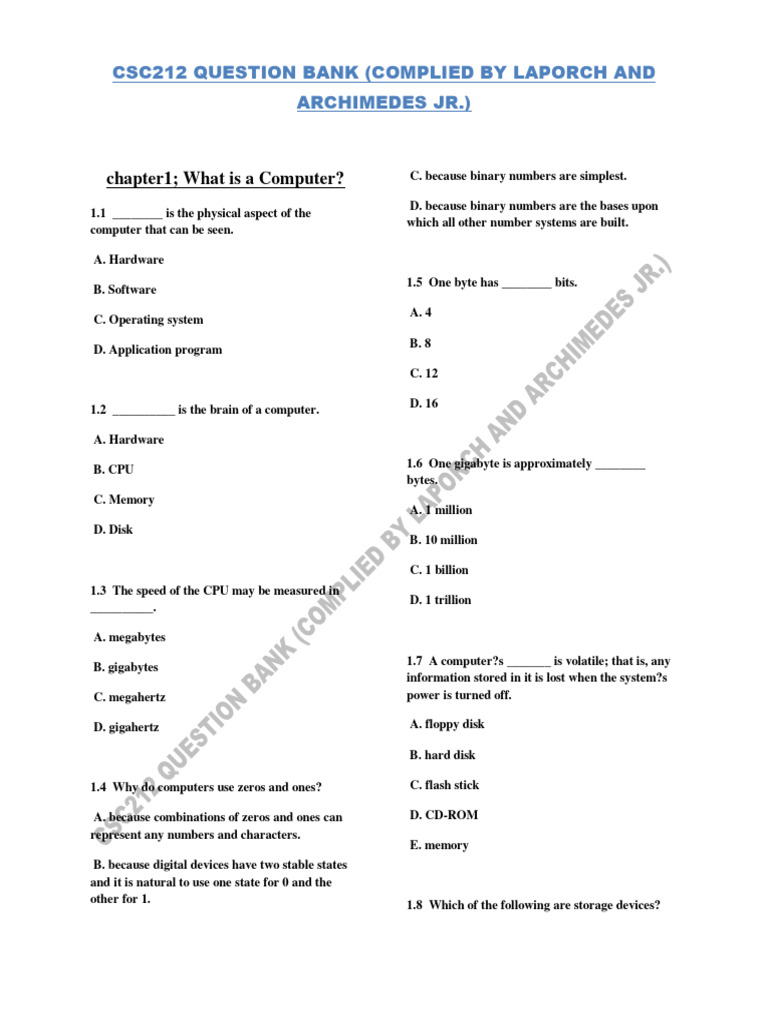 CSC212 Question Bank | PDF | Python (Programming Language) | Programming