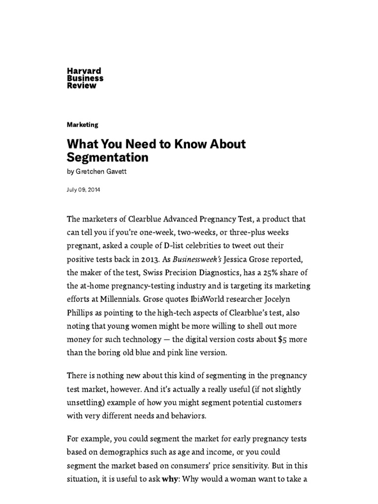 What You Need To Know About Segmentation | PDF