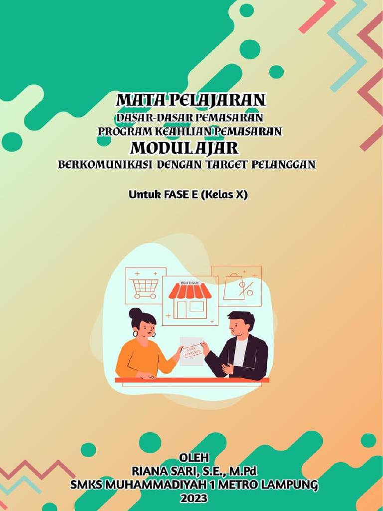 Modul Ajar Dasar-Dasar Pemasaran - Berkomunikasi Dengan Target Pelanggan - Fase e | PDF | Seni