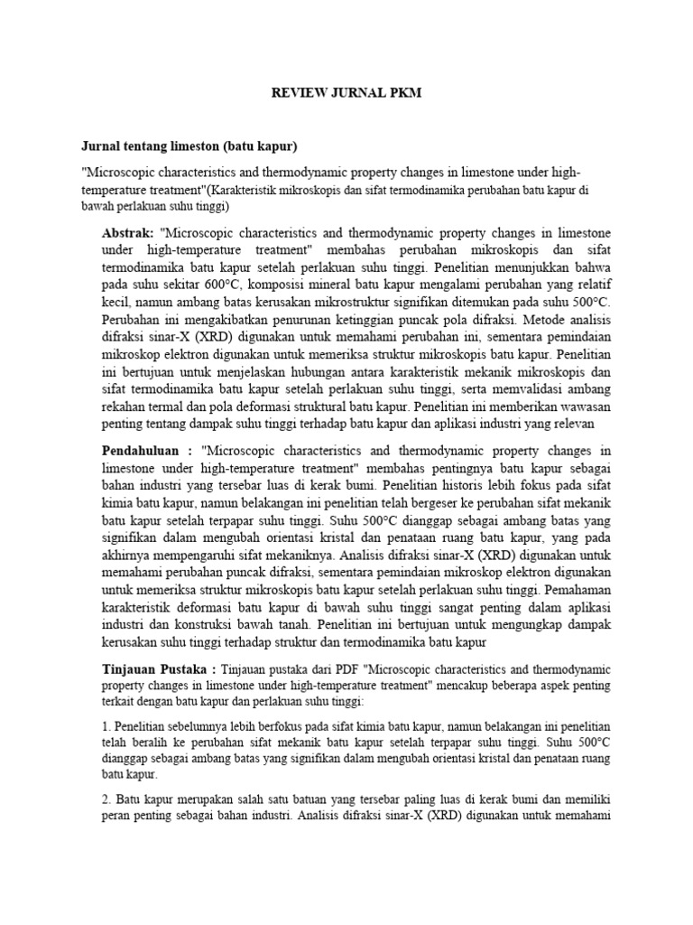 REVIEW JURNAL PKM 1 | PDF